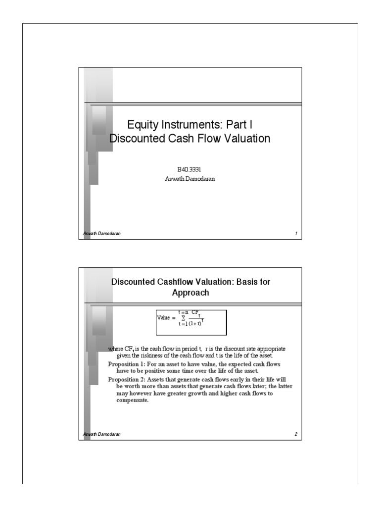 Valuation-DCF Aswat Damodaran | Download Free PDF | Valuation (Finance ...