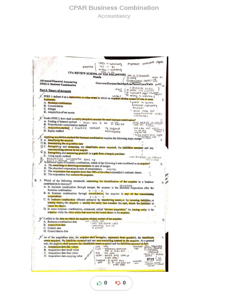 Cpar Business Combination - Compress | PDF