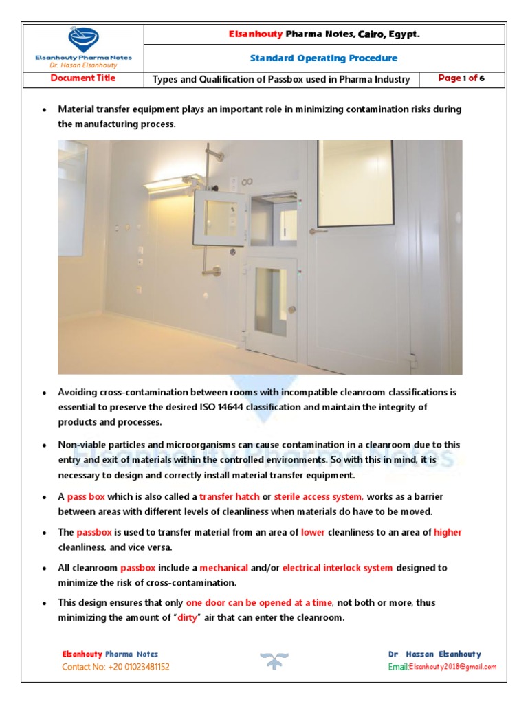 Pharma Passbox SOP Guide | PDF