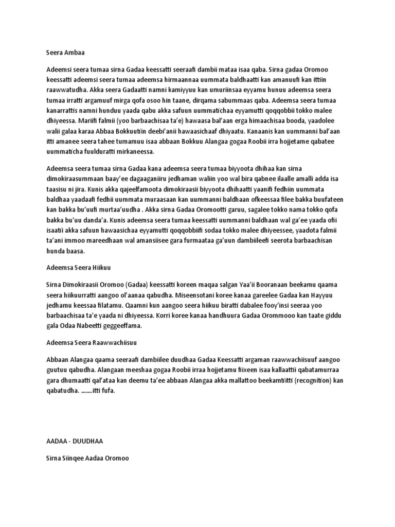 Seera Ambaa Maali ? | PDF