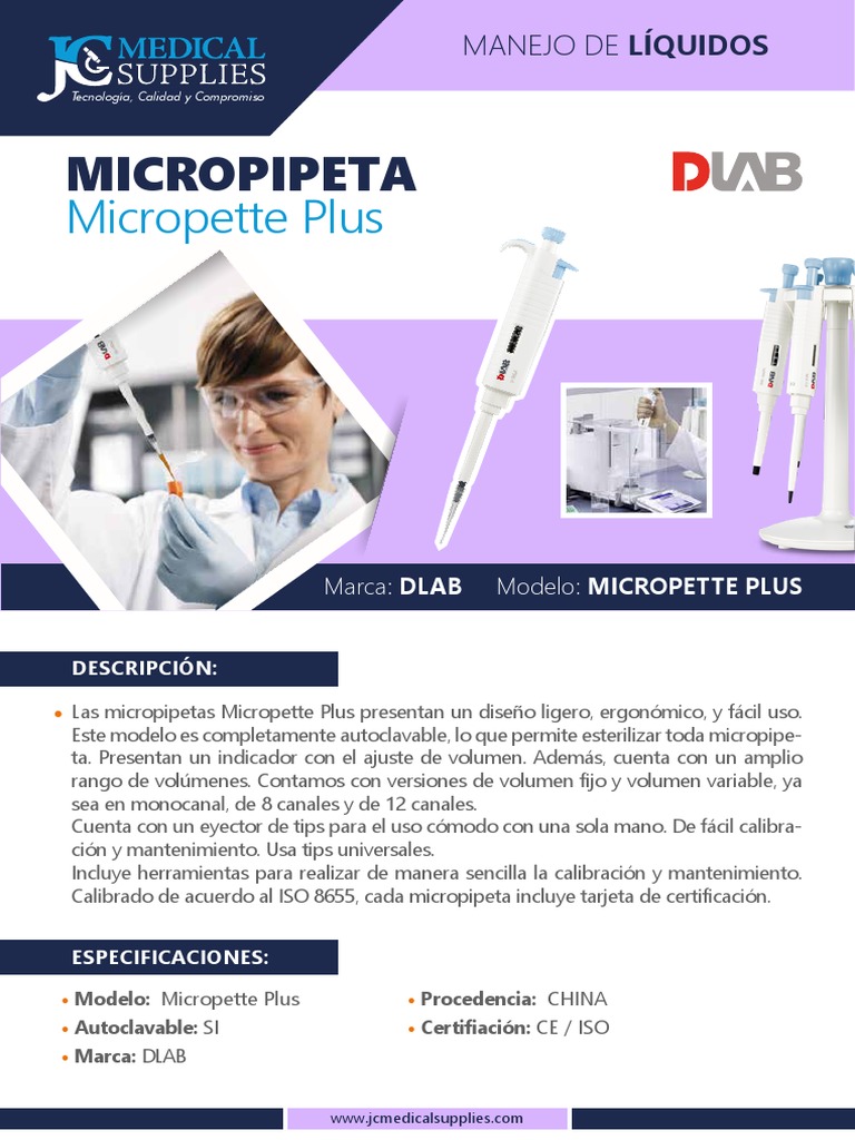 MICROPIPETA_MICROPETTE PLUS | PDF