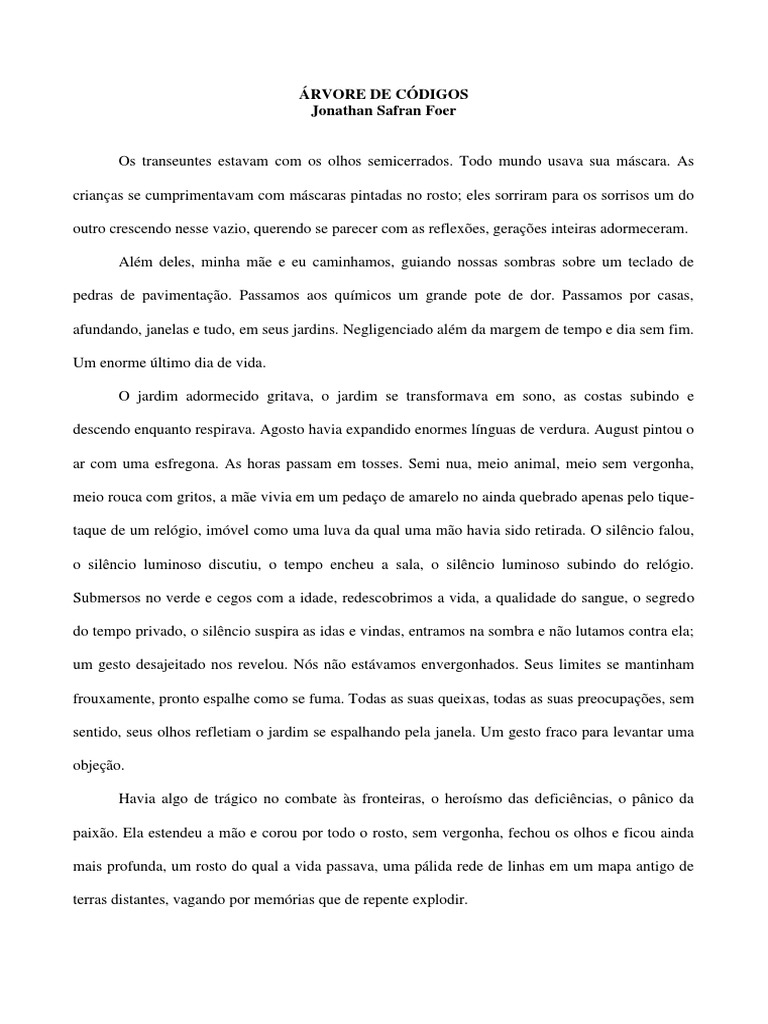 Tree of Codes - Foer - En.pt | PDF | Livros | Tempo