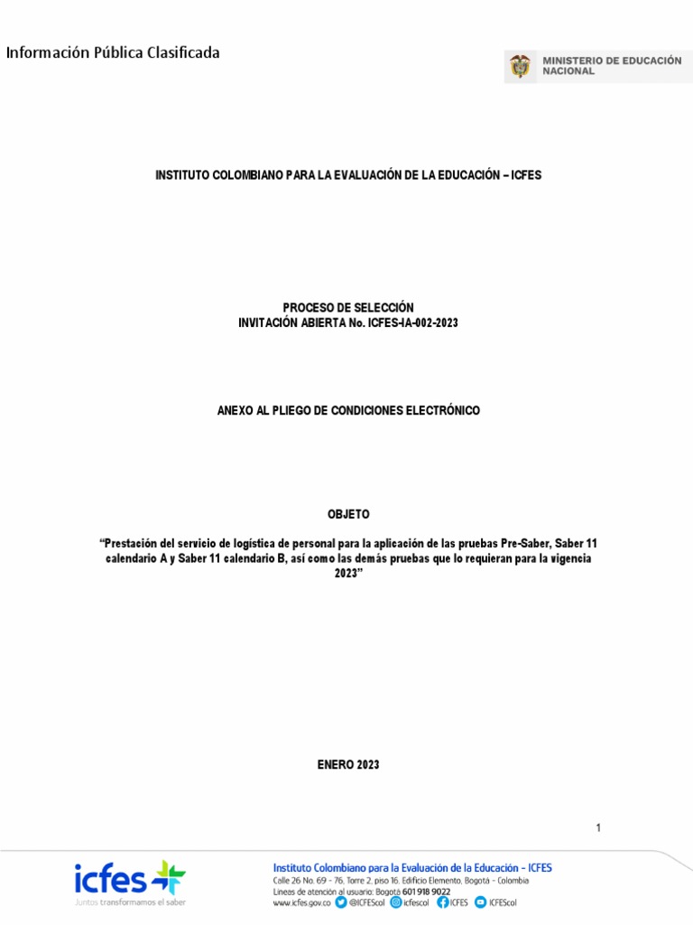 Logística para Pruebas ICFES 2023 | PDF | Business