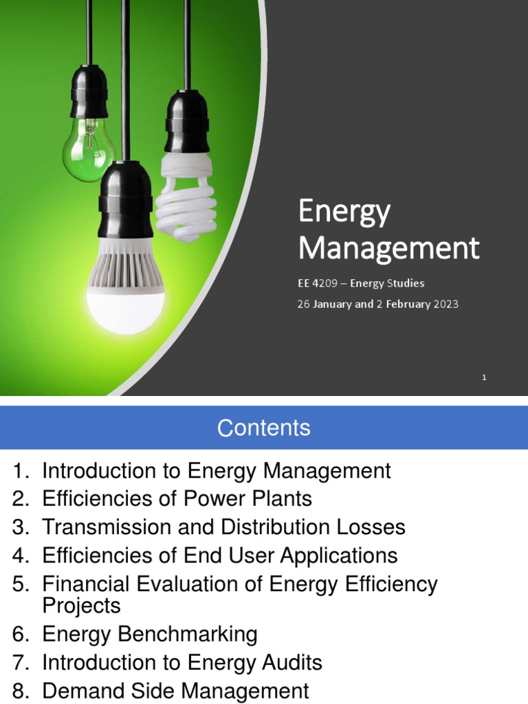 EE4209 - Lecture 2 - Energy Management | PDF