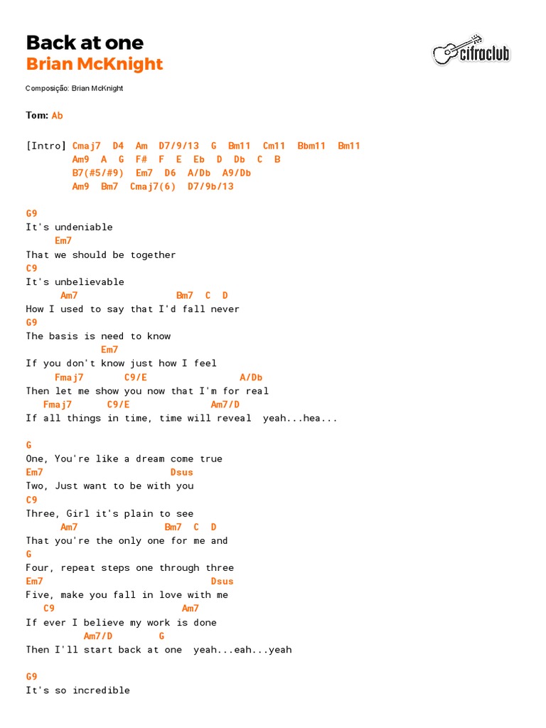 Back at One: Brian Mcknight | PDF