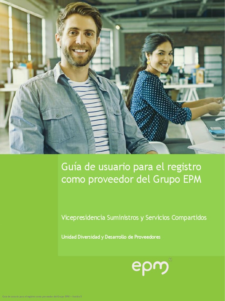 Guía de Usuario para El Registro Como Proveedor para El Grupo EPM | PDF | Contador | Contabilidad