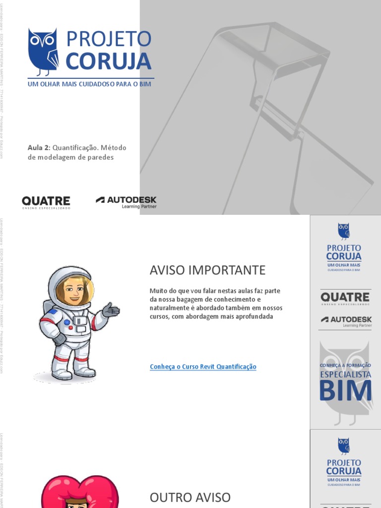 Projeto Coruja Quatre Aula 2 | PDF | BIM | Informática
