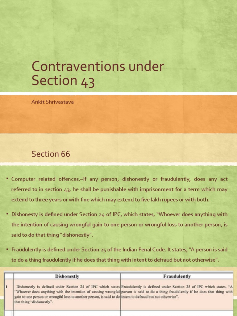 Contraventions under Section 43 | PDF | Crimes | Crime & Violence