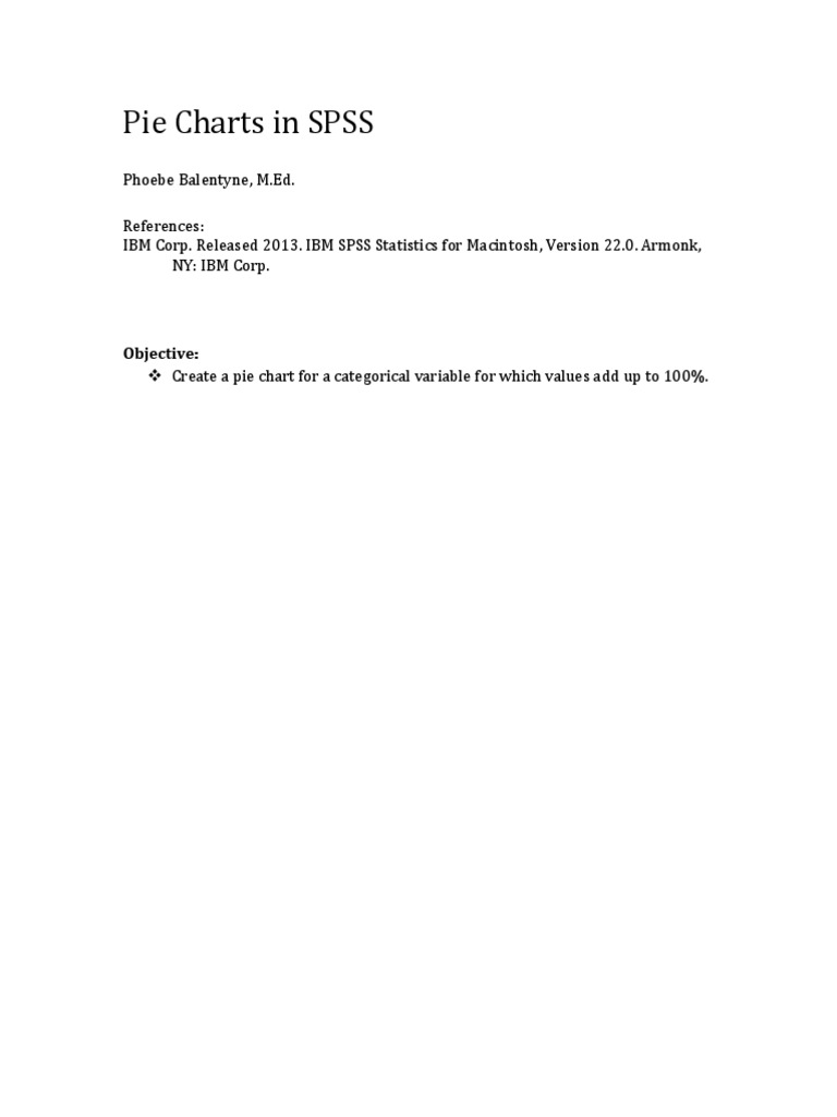 SPSS Pie Chart Guide for Educators | PDF