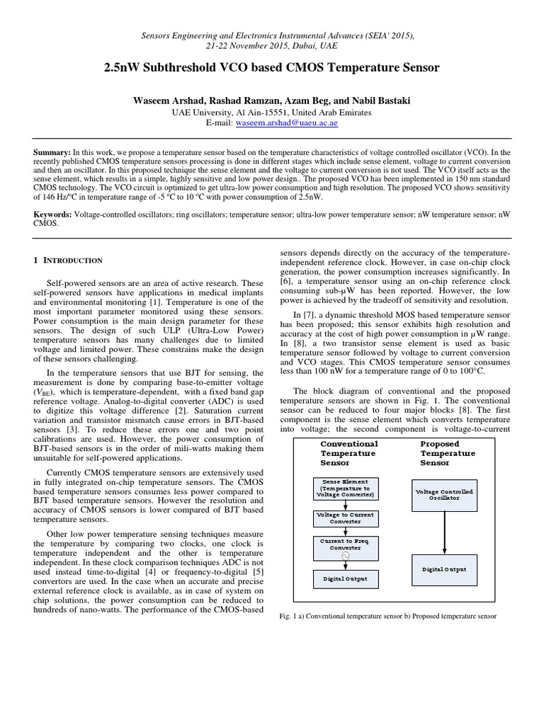 Ultra-Low Power 2.5nW CMOS Temperature Sensor Based on Subthreshold Voltage Controlled ...