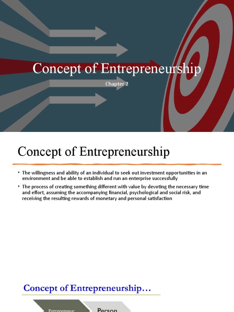 Concept of Entrepreneurship | PDF