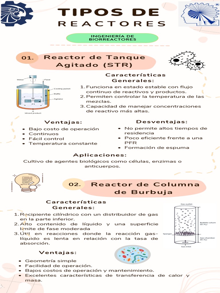 Tipos de Reactores | PDF | Catálisis | Reactor Quimico