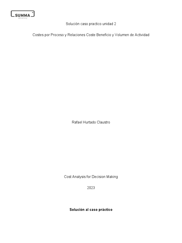 Caso Practico U 2 | PDF