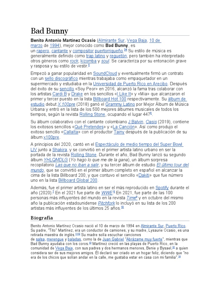 Bad Bunny | PDF