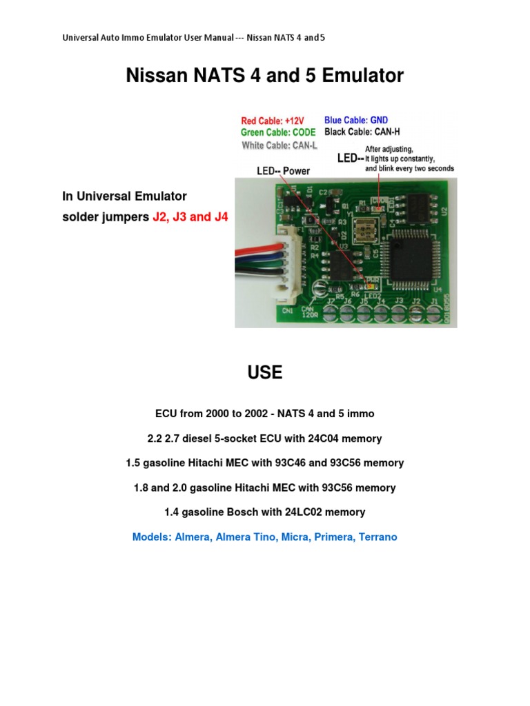 Nissan_NATS_4_and_5_Emulator | PDF | Motor Vehicle | Cars Of Japan