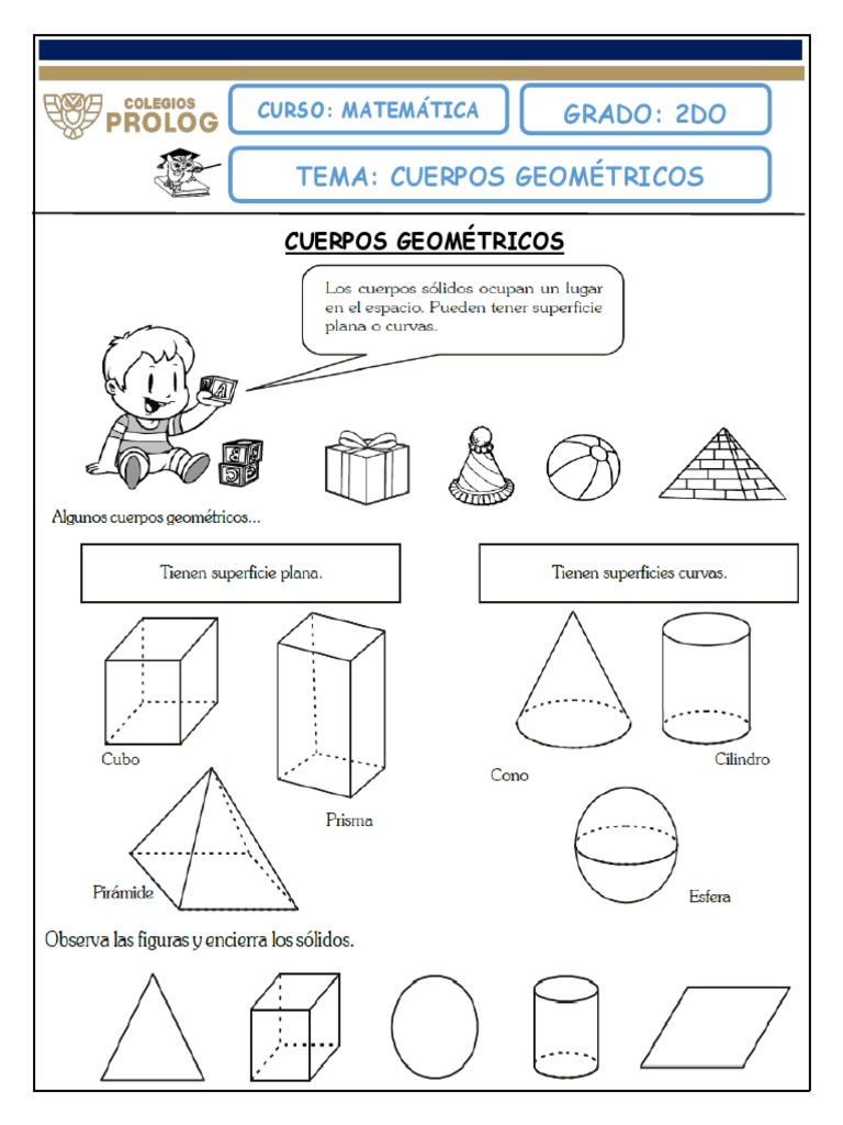 Actividades de Cuerpos Geométricos 2° grado | PDF | Formas geométricas ...