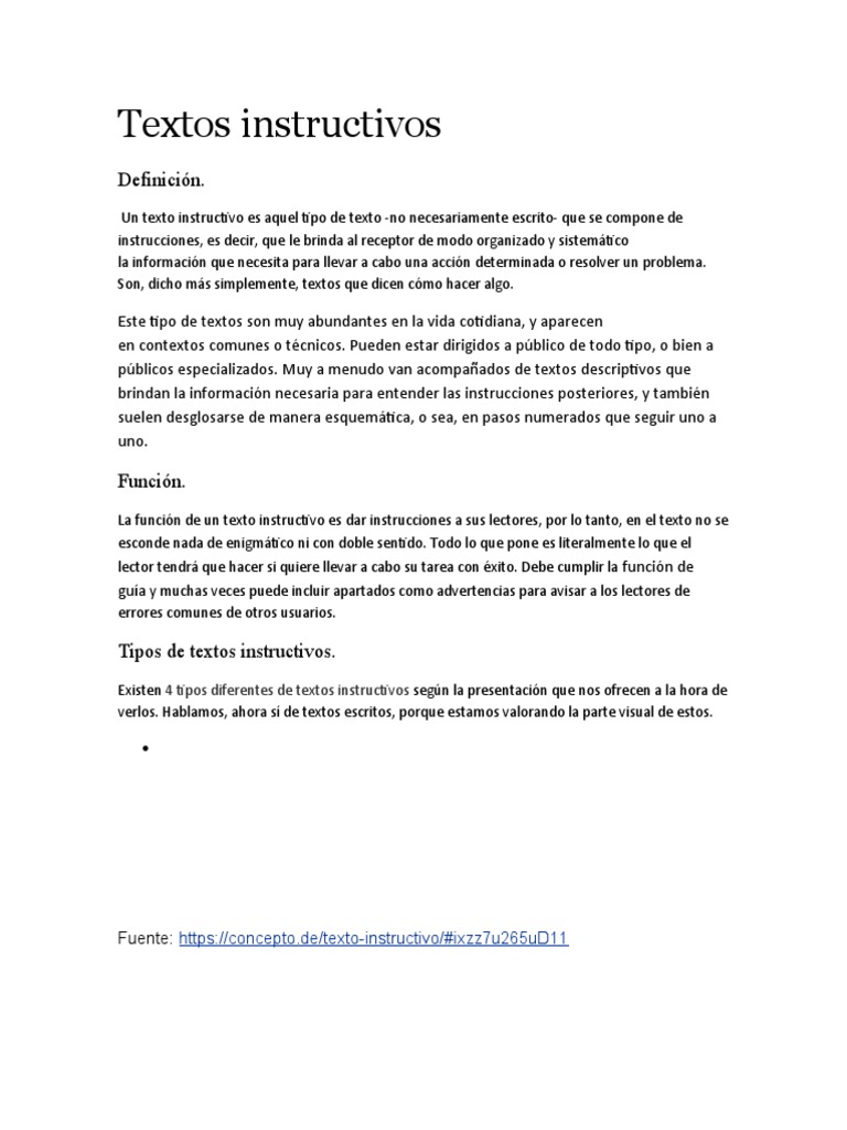 Textos Instructivos | PDF