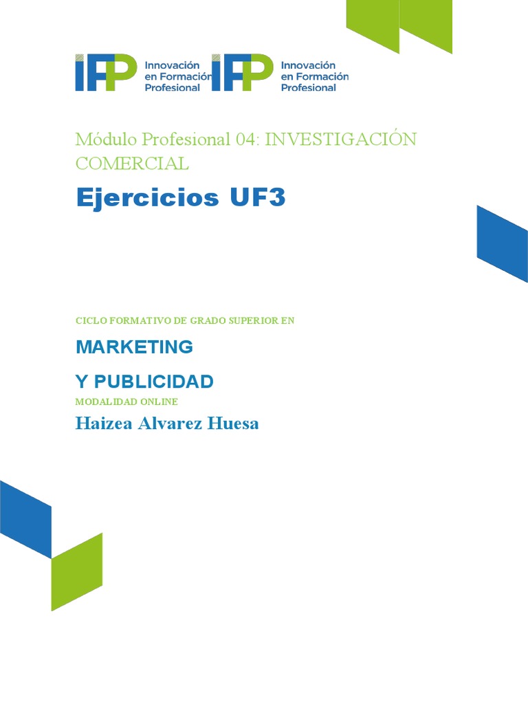 Ejercicios UF3 (Investigación Comercial) | PDF