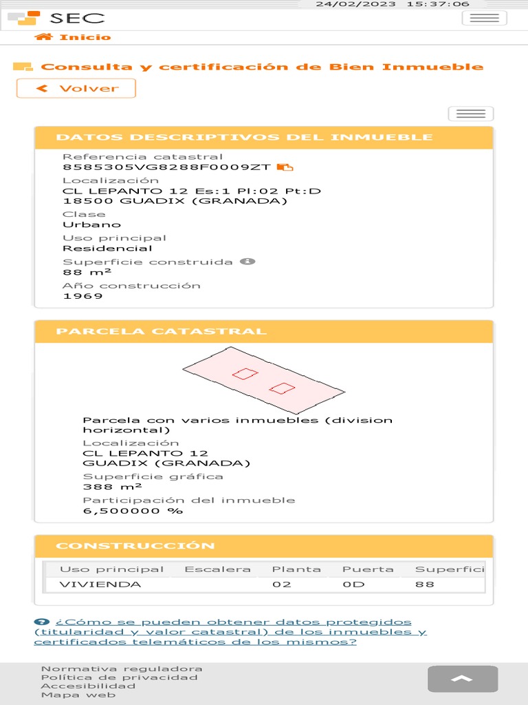 Sede Electrónica Del Catastro - Consulta y Certificación de Bien ...