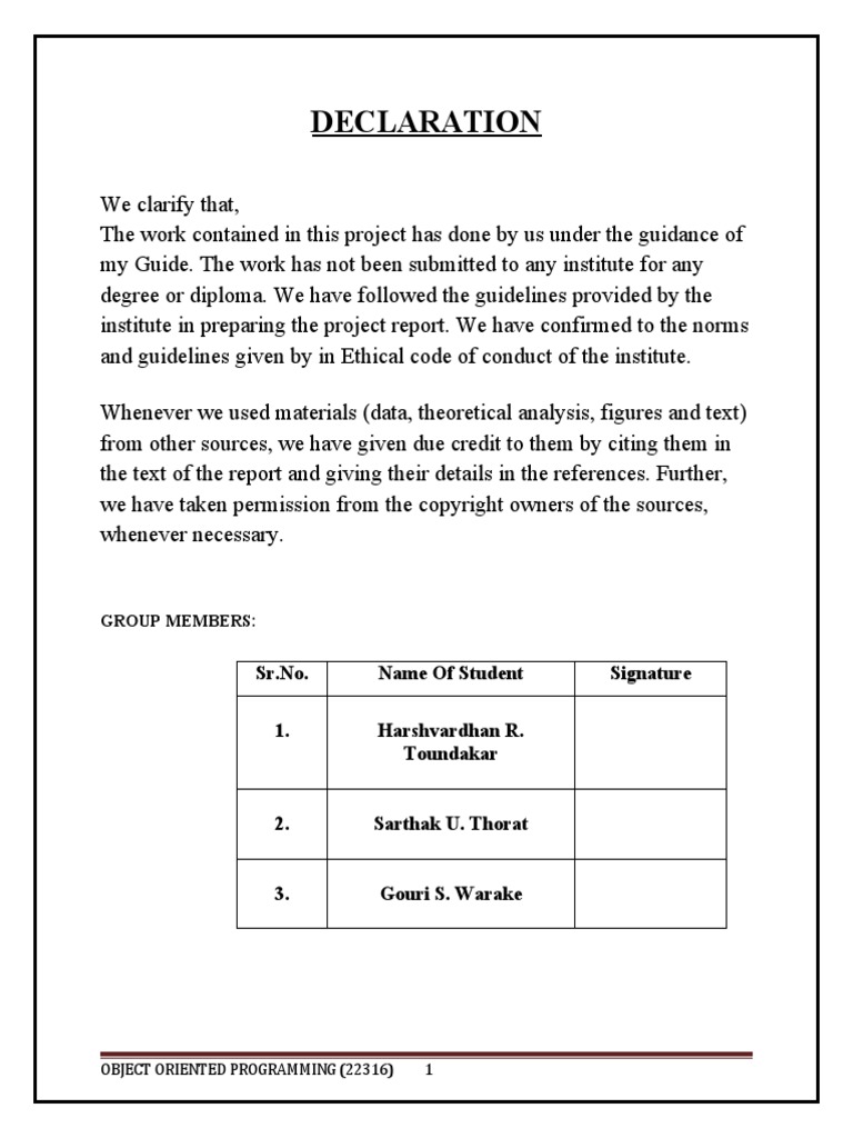 Oop Microproject Pdf Computer Programming Programming 