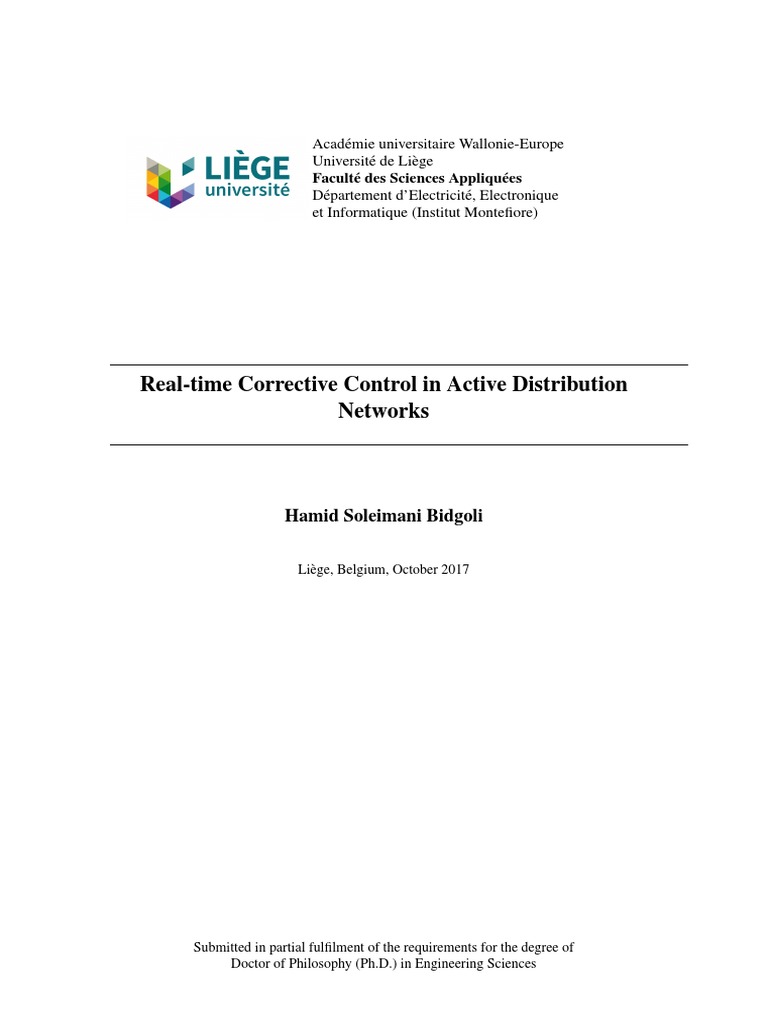 Real Time Corrective Control in Active Distribution Networks | PDF | Control Theory | Electrical ...