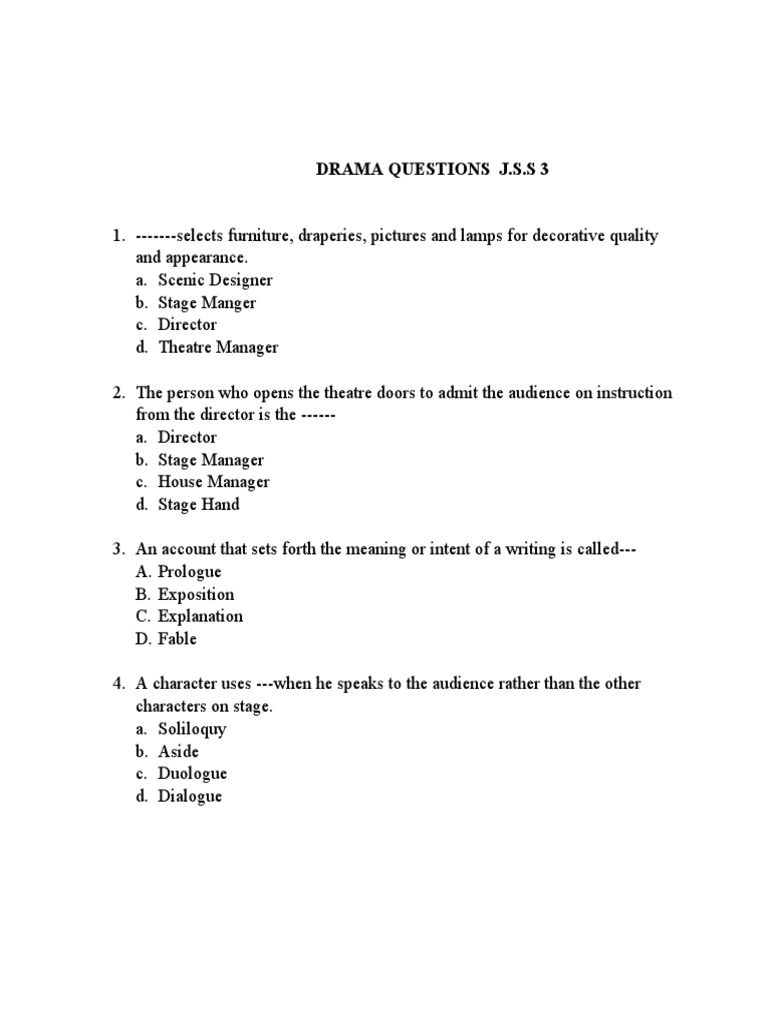 Revision Questions JSS 3 | PDF