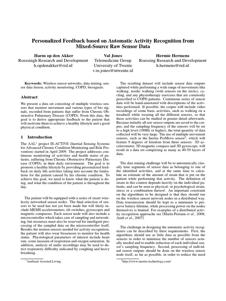 2009-01-Personalized Feedback Based On Automatic Activity Recognition From Mixed-Source Raw ...