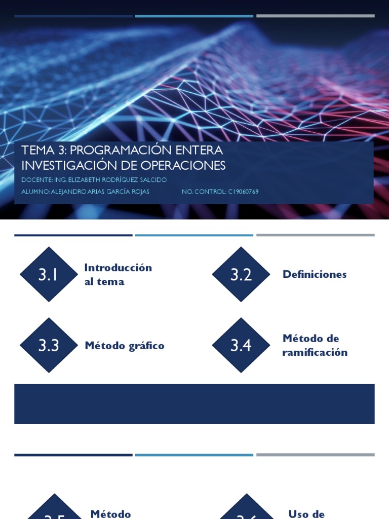 Presentacion U3 Investigacion de Operaciones | PDF | Programación lineal | Optimización Matemática