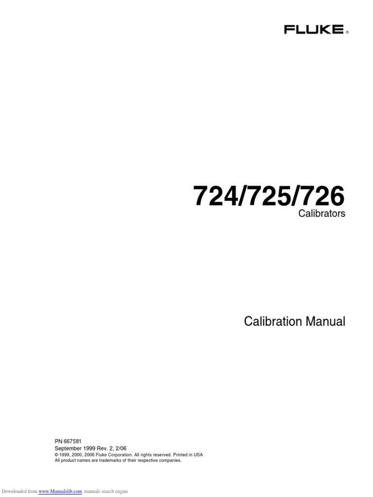 Fluke 725 Manual | PDF