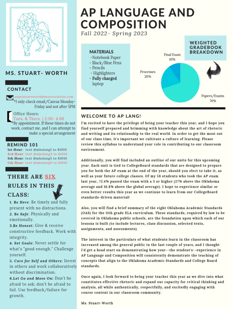 Ap Language and Composition Syllabus 6 | Download Free PDF | Literacy ...
