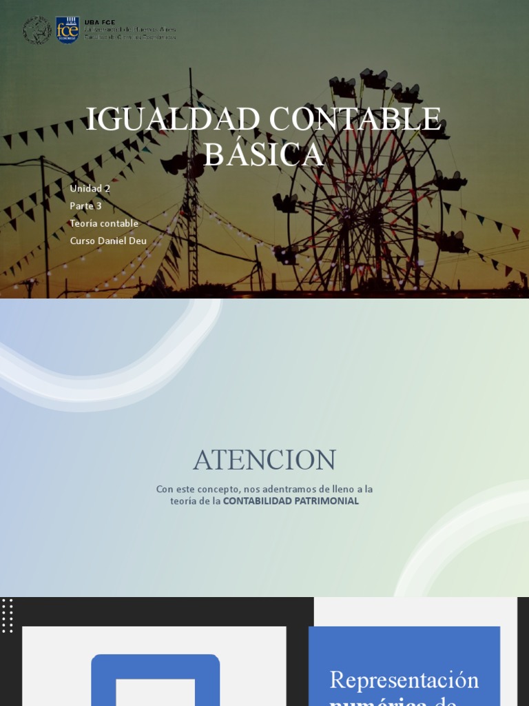 Igualdad Contable Básica: Unidad 2 Parte 3 Teoría Contable Curso Daniel ...