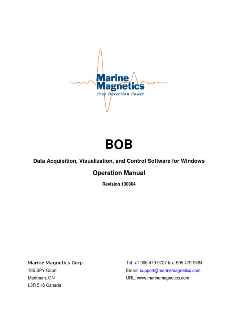 BOB Manual | PDF | Menu (Computing) | Magnetometer