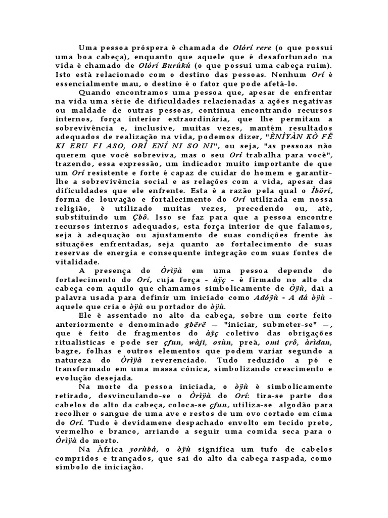 Resumo Ori 4 | PDF | Vida