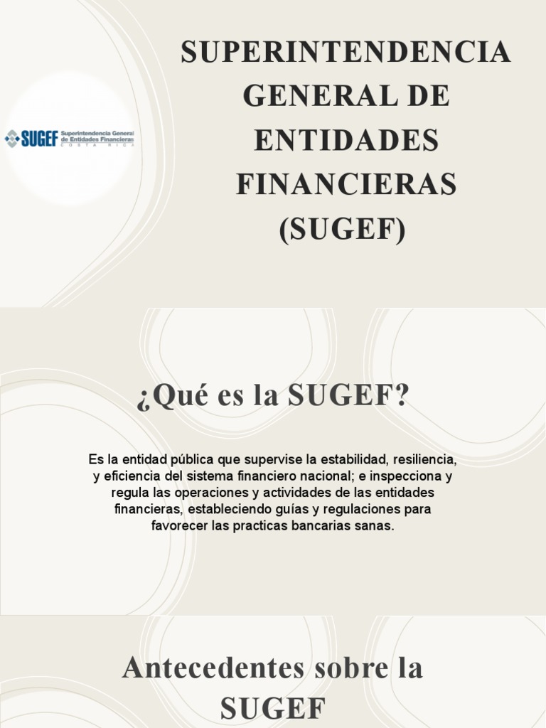Supervisión Financiera en Costa Rica | PDF | Sistema financiero | Bancos