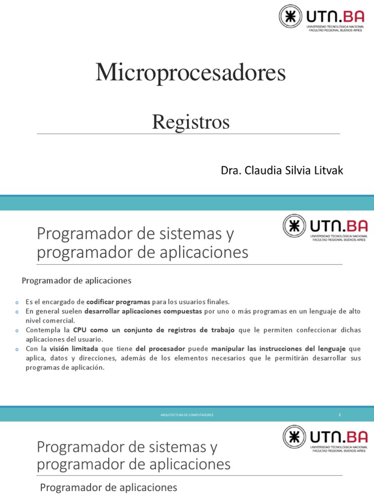 Microprocesadores: Registros | Descargar gratis PDF | Microprocesador | Poco