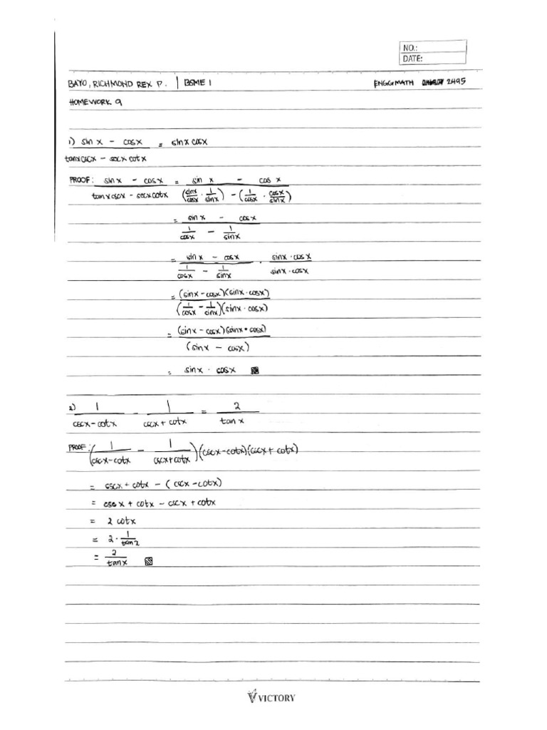 Enggmath1 2495 HW9 | PDF