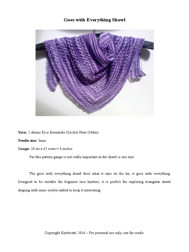 Knitteratti Goes With Everything | PDF | Knitting | Gauge (Knitting)
