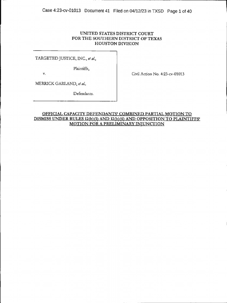Motion To Dismiss | PDF