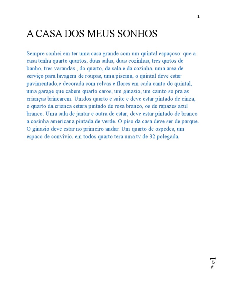 A Casa Dos Meus Sonhos | PDF