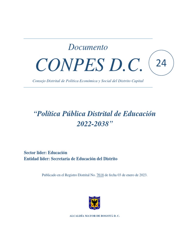 Conpes D.C.: Documento | PDF