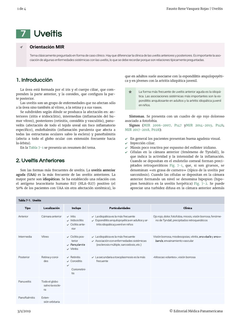 Uveitis | PDF | Ojo humano | Enfermedades y trastornos