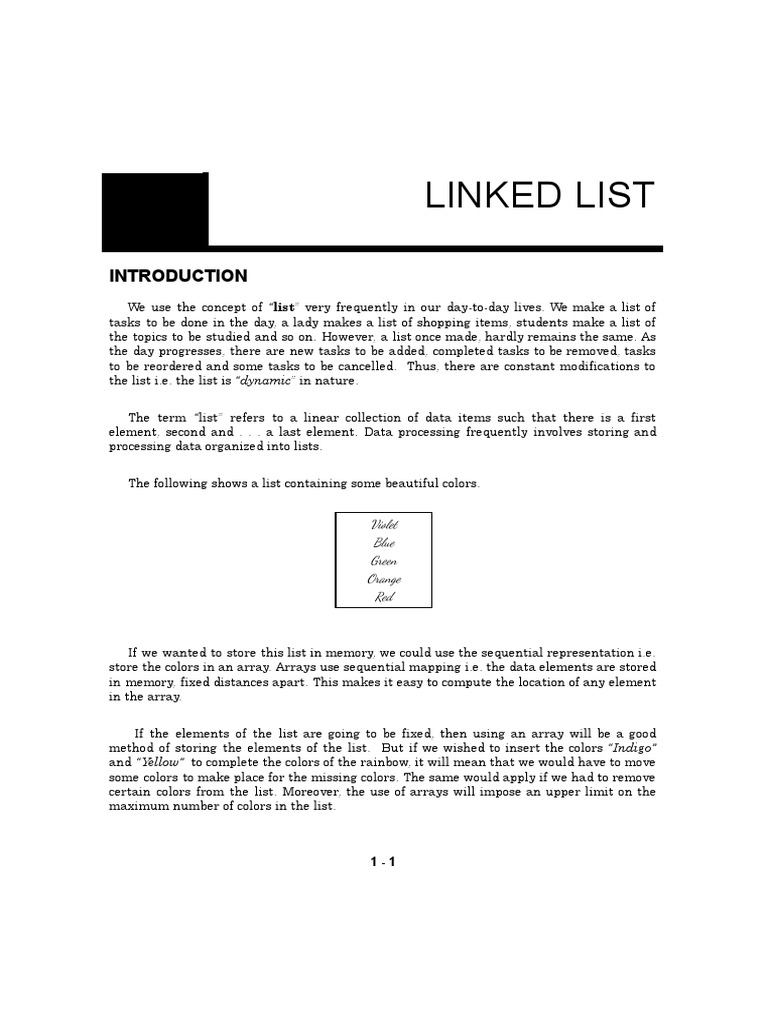 An Introduction To Linked Lists Data Structures Implementations And Types Pdf Pointer 5513