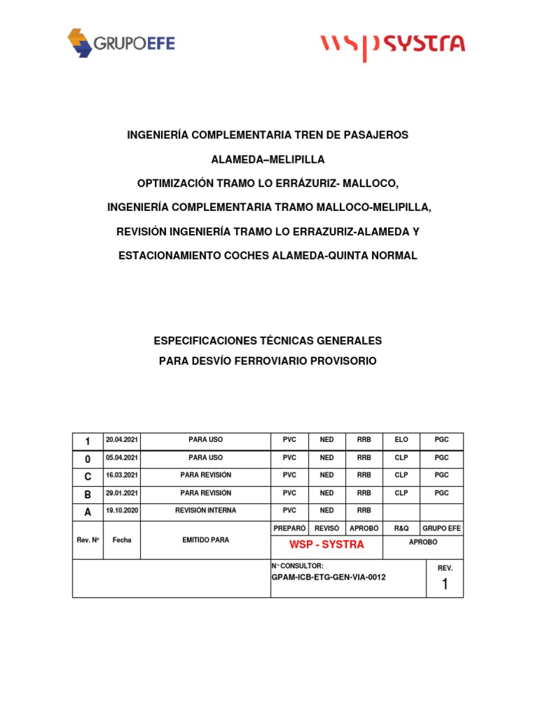 Gpam Icb Etg Gen Via 0012 1 | PDF | Transporte ferroviario | Infraestructura ferroviaria