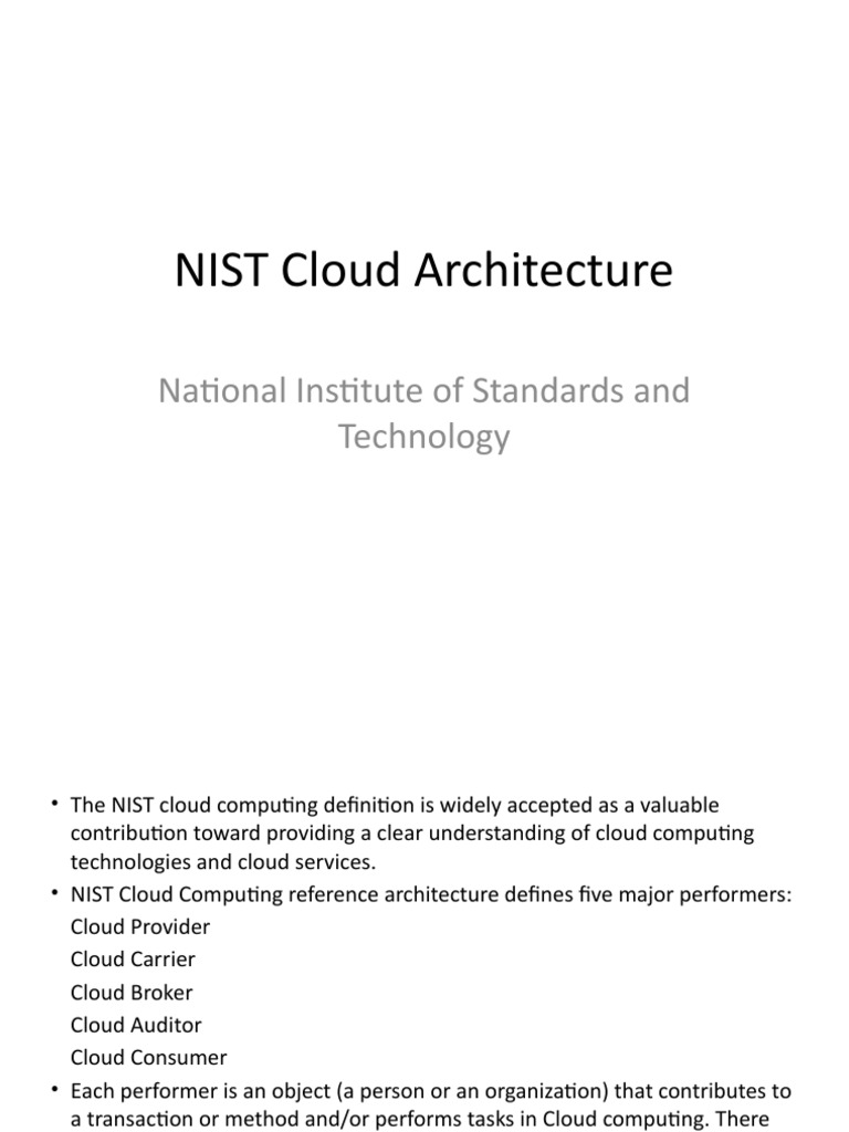 3-NIST Cloud Architecture | PDF