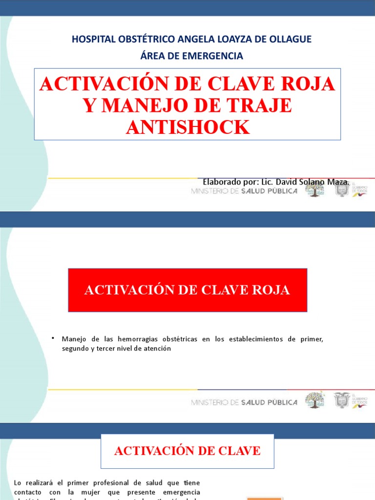 Activación de Clave Roja Y Manejo de Traje Antishock: Hospital ...