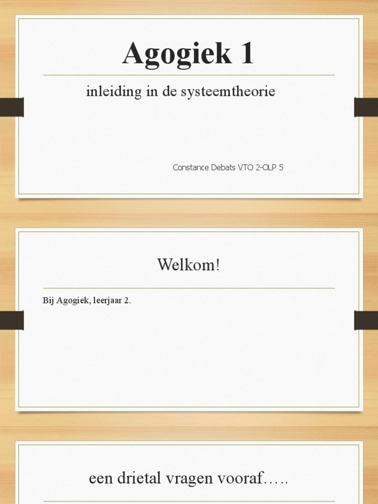 Agogiek 1: Inleiding in de Systeemtheorie | PDF