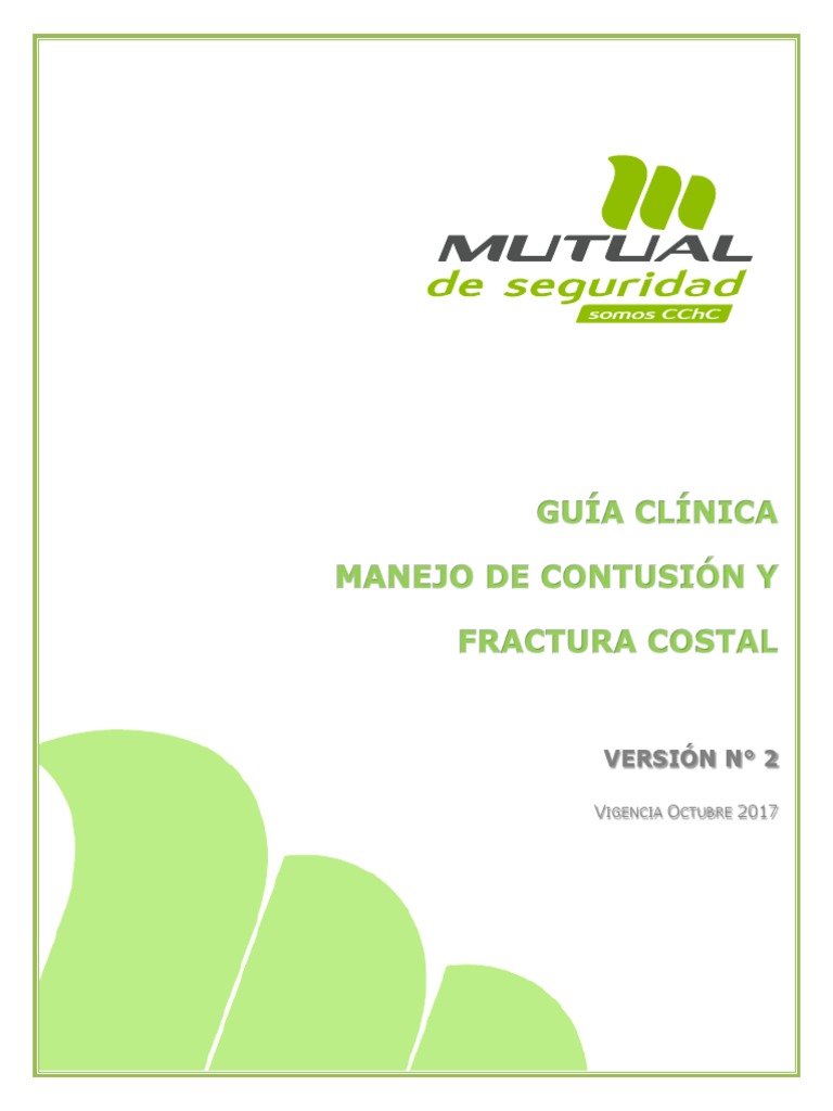 Guía Clínica: Contusión y Fractura Costal | PDF | Lesión | Diagnostico ...