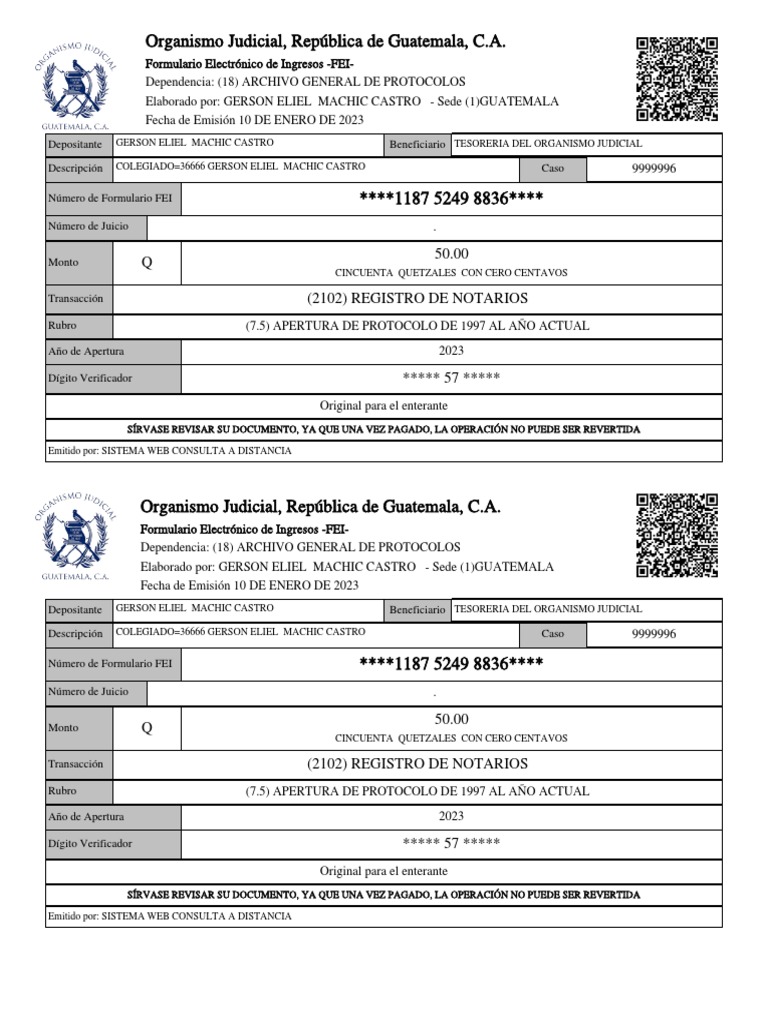 Organismo Judicial, República de Guatemala, C.A | PDF