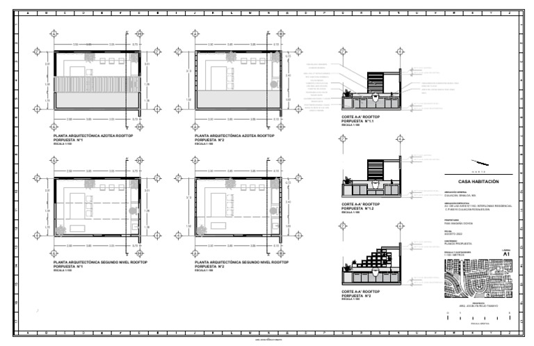 Plano Arquitectónico RoofTop - Propuesta | PDF