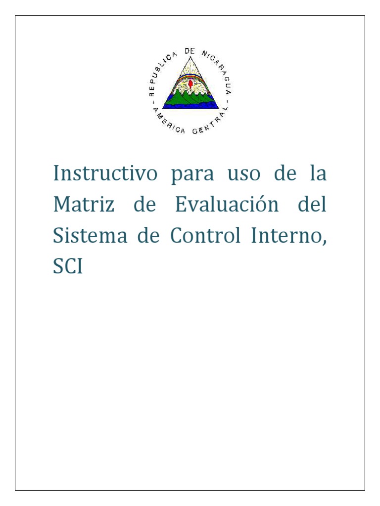 Instructivo para Uso de La Matriz de Evaluación Del Sistema de Control Interno, SCI | PDF ...
